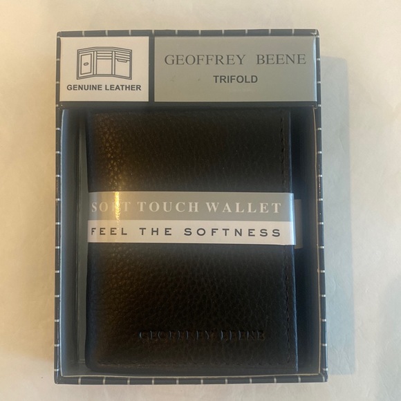 Geoffrey Beene | Bags | Geoffrey Beene Mens Black Soft Touch Trifold ...